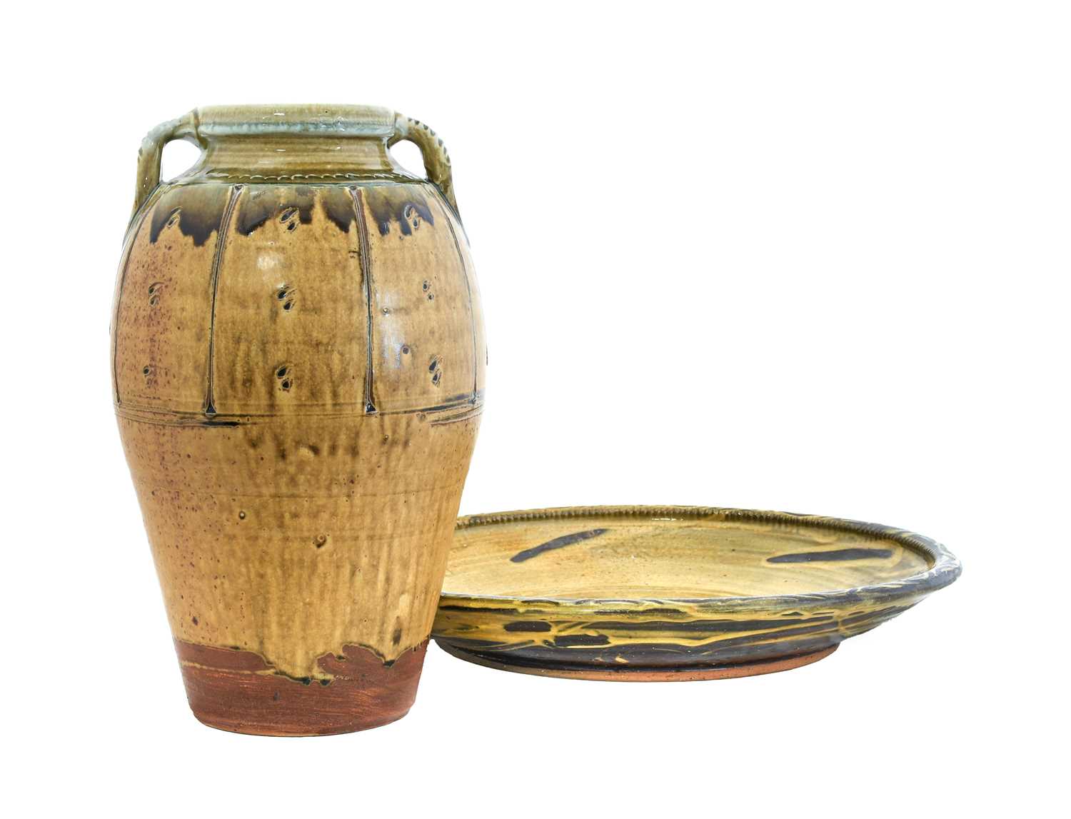 Lot 5 - Mike Dodd (b.1943): A Stoneware Twin-Handled