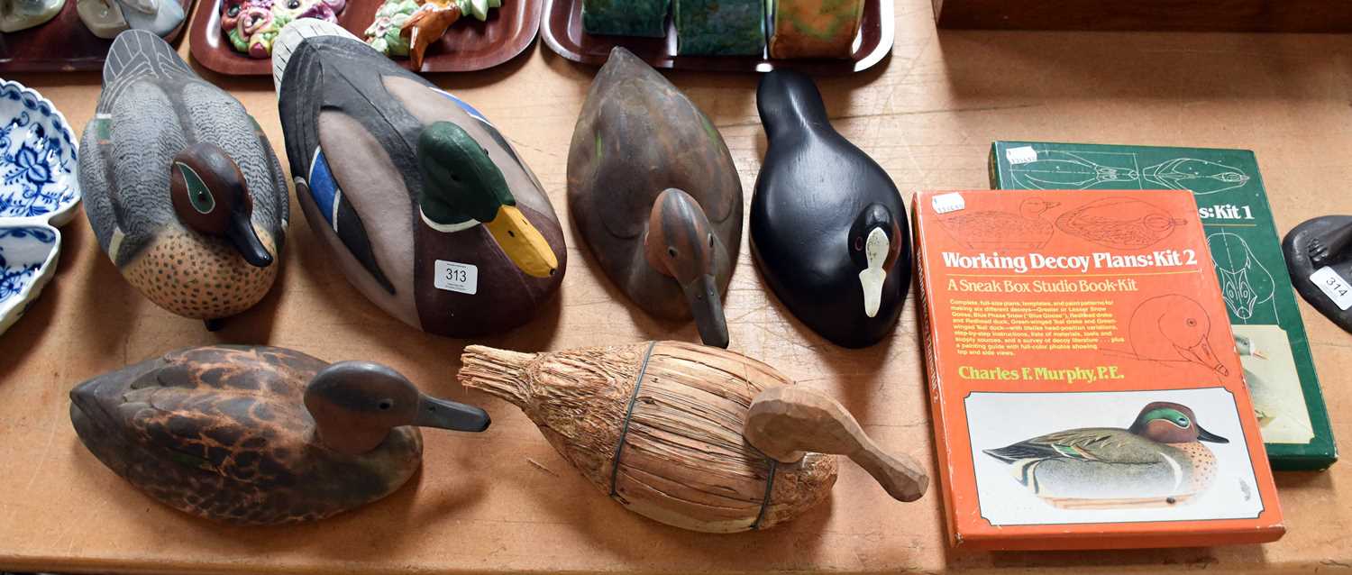 Lot 313 - Decoy Ducks, six various models including J.