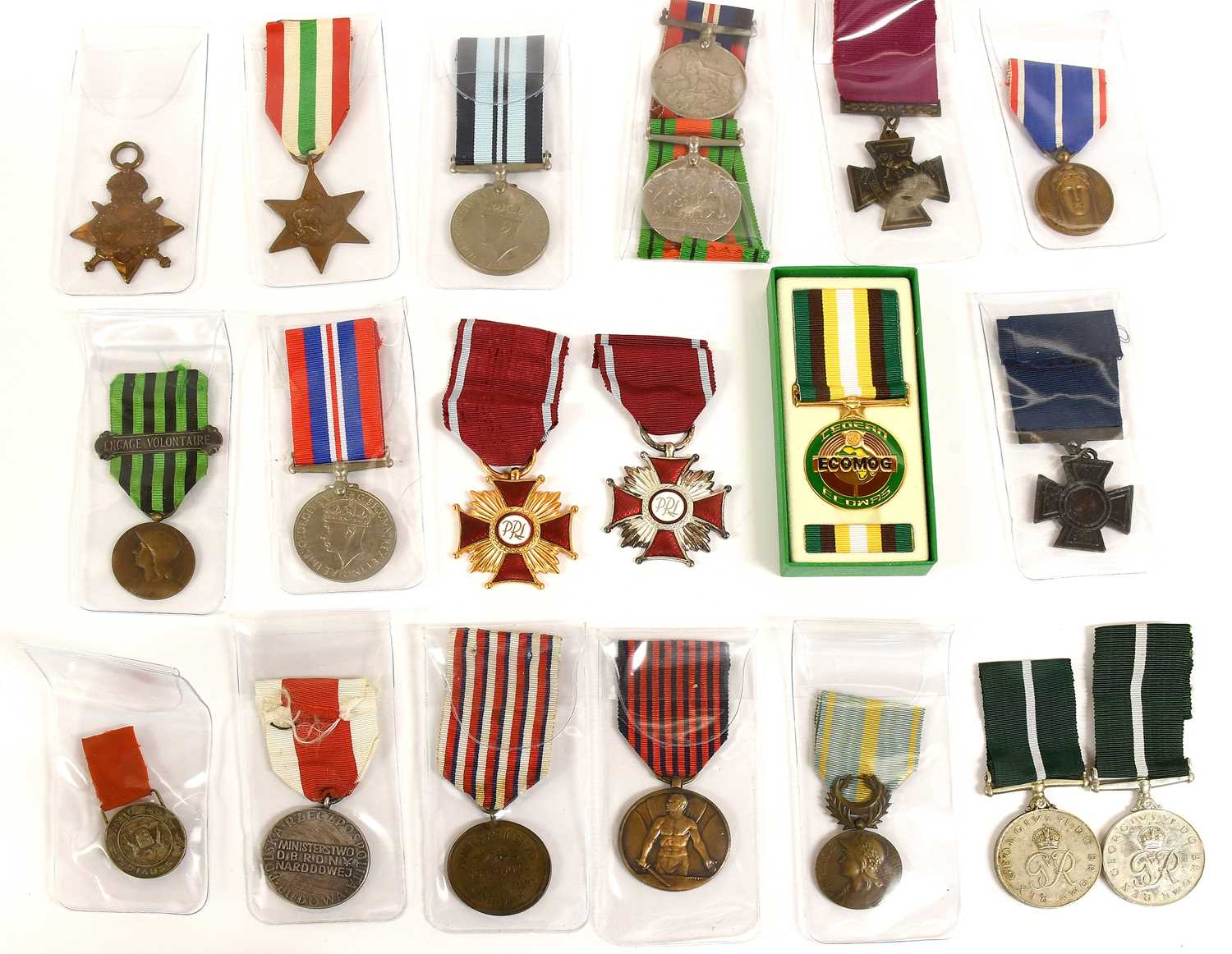Lot 185 - Eight Various British Issue Medals,