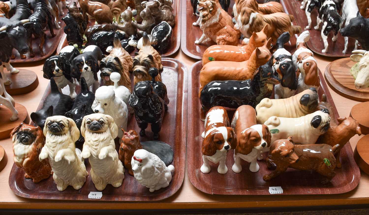 Lot 19 - Beswick Dogs, including Pugs, Corgis, Poodles,