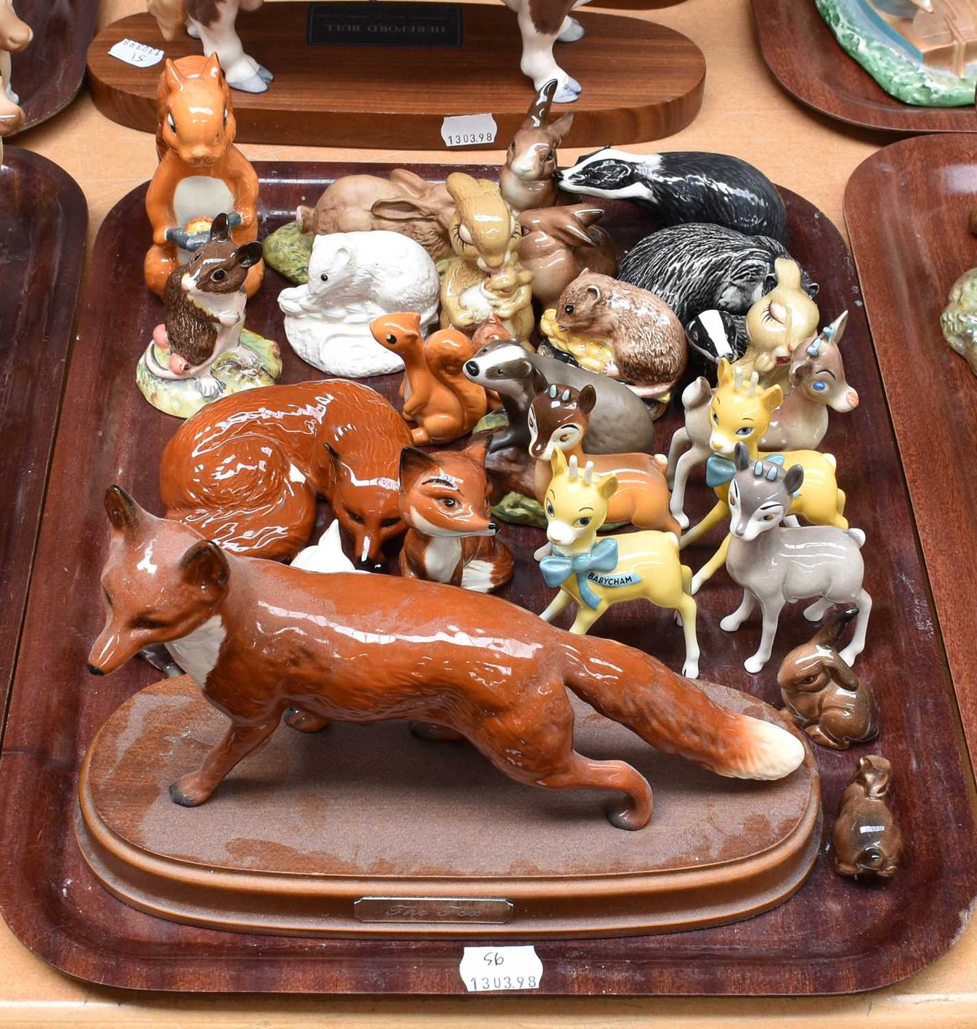 Lot 27 - Beswick Woodland Animals, including Foxes,