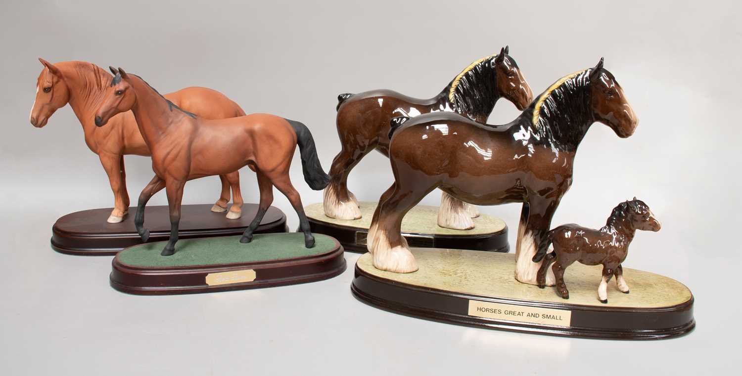 Lot 45 - Beswick Horses Great and Small, on ceramic