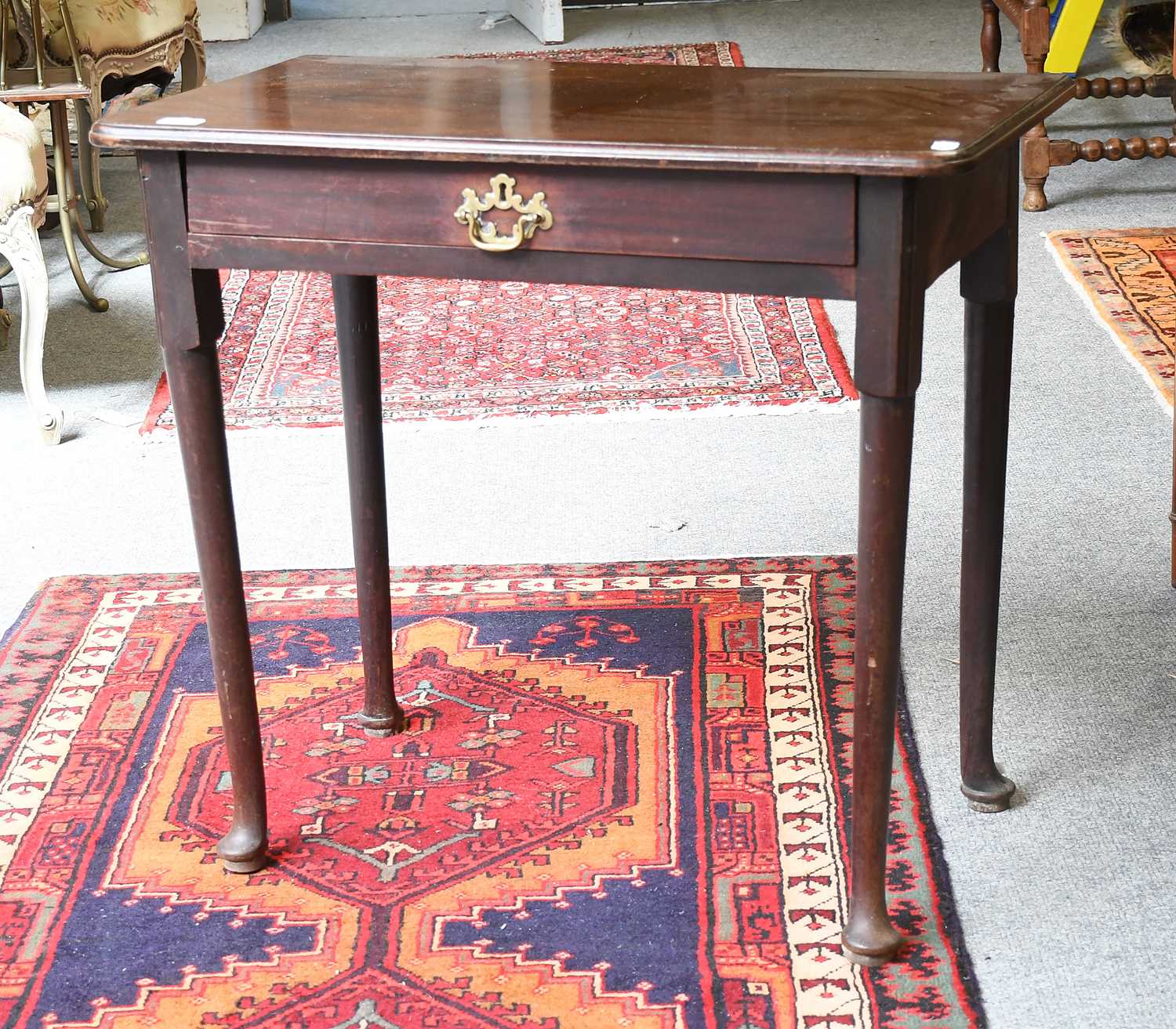 Lot 1402 - George III Mahogany Side Table, 78cm by