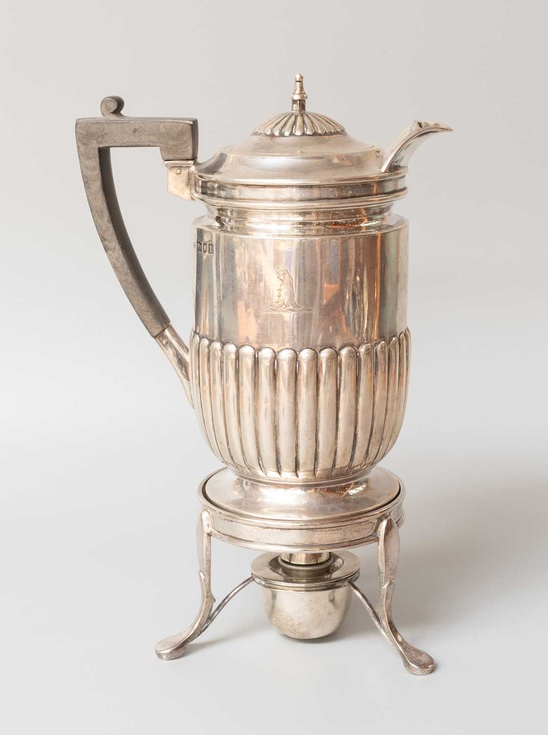 Lot 19 - An Edward VII Silver Coffee-Biggin, Stand and