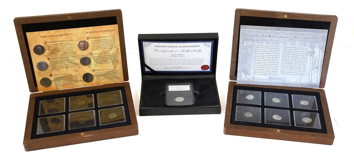 Lot 25 - 3x Boxed Roman Coin Sets, comprising, 'The