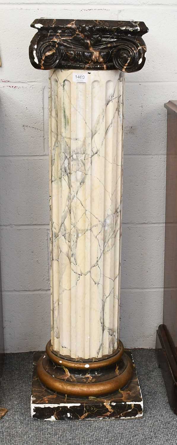 Lot 1155 - A 20th Century Painted Plaster Column of