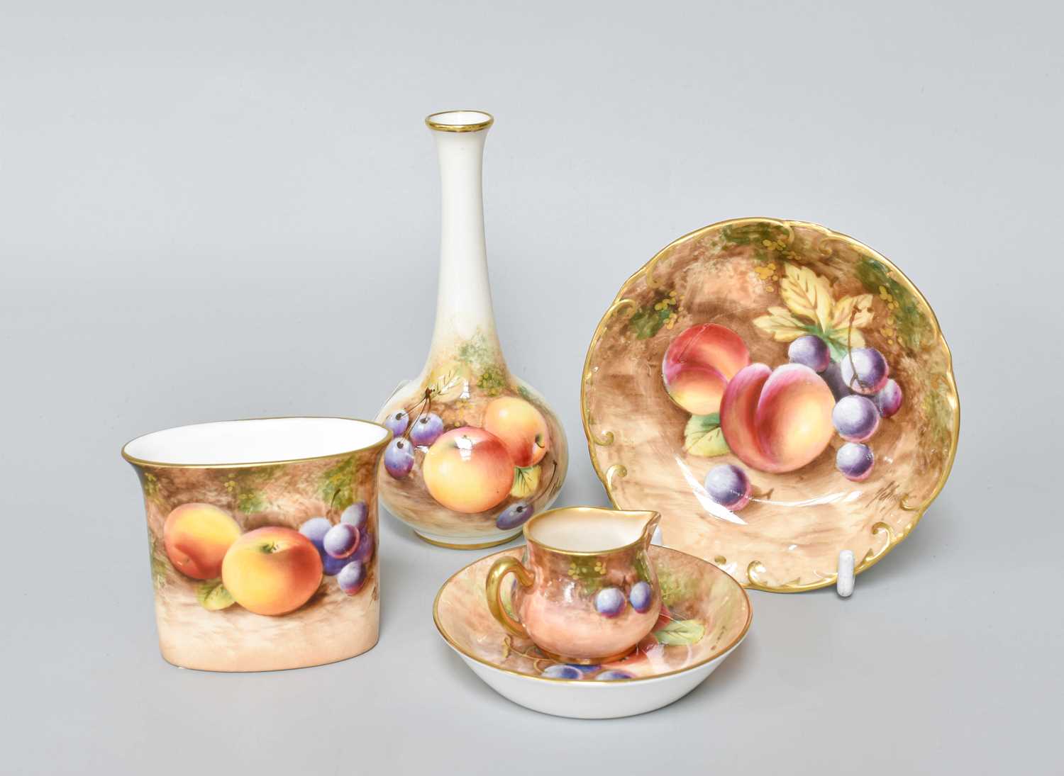 Lot 56 - A Royal Worcester Porcelain Bottle Vase,
