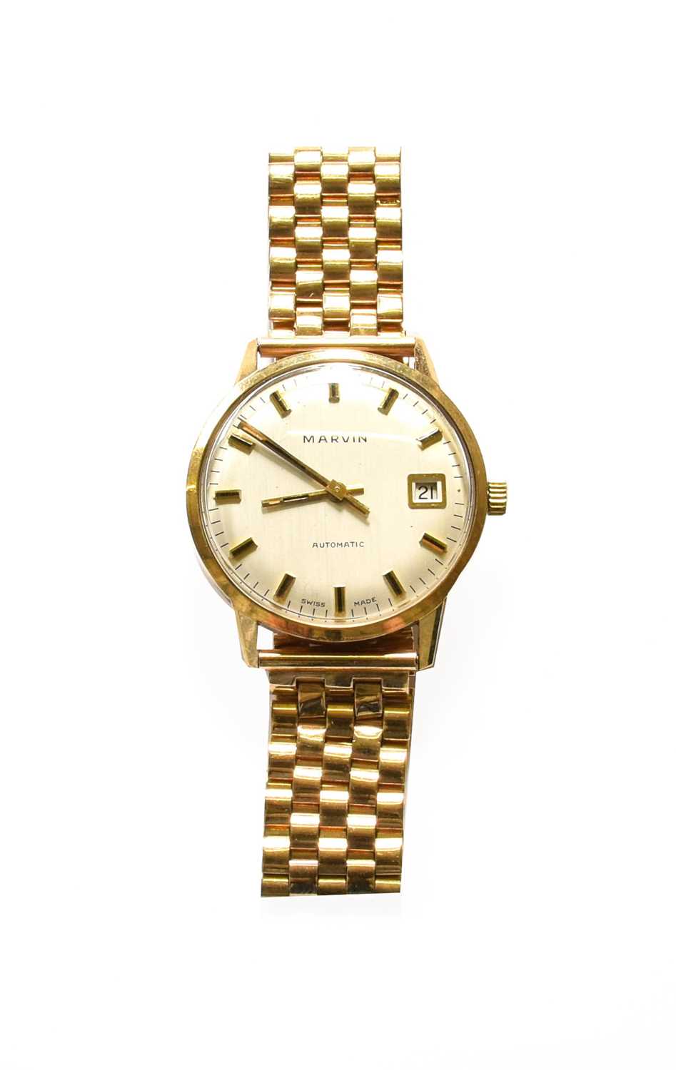 Lot 1162 - A 9 Carat Gold Automatic Calendar Centre