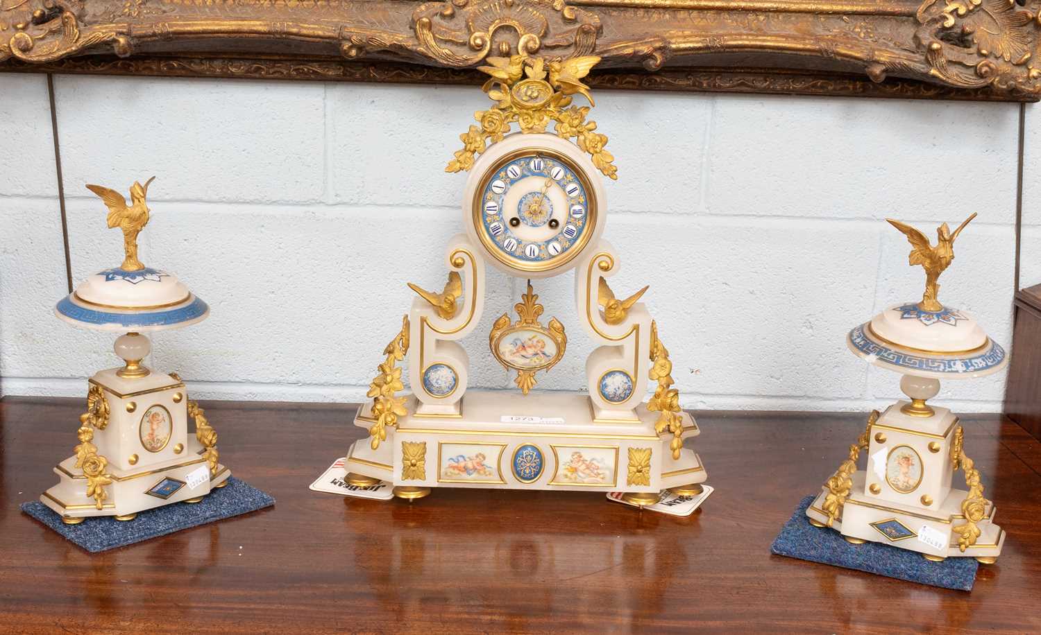 Lot 1273 - A French Onyx Gilt Metal Mounted Striking