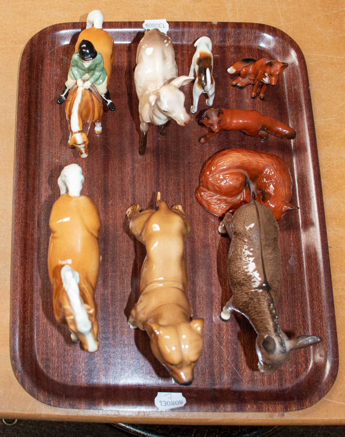 Beswick Animals, including Boy on Palomino Pony,