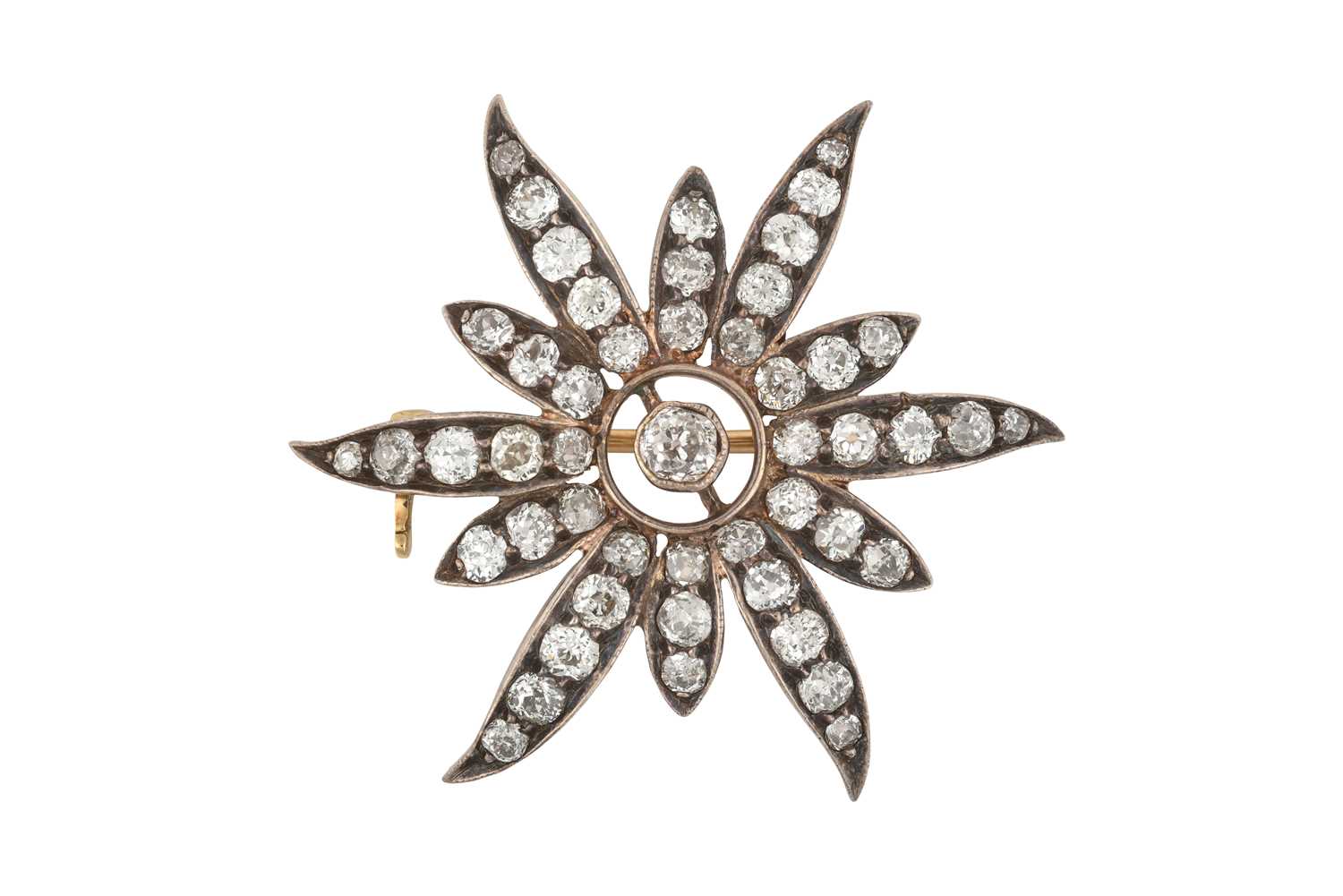 Lot 2103 - A Diamond Brooch, circa 1900 of stylised