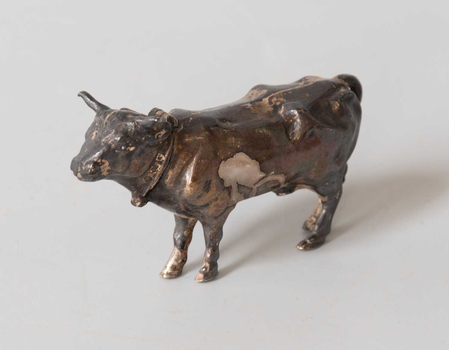Lot 97 - A German Silver Model of a Cow, Perhaps Hanau,