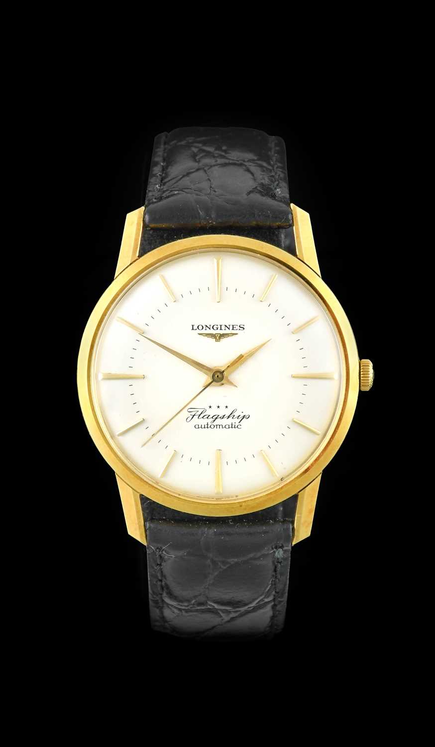 Lot 2276 - Longines: An 18 Carat Gold Automatic Centre