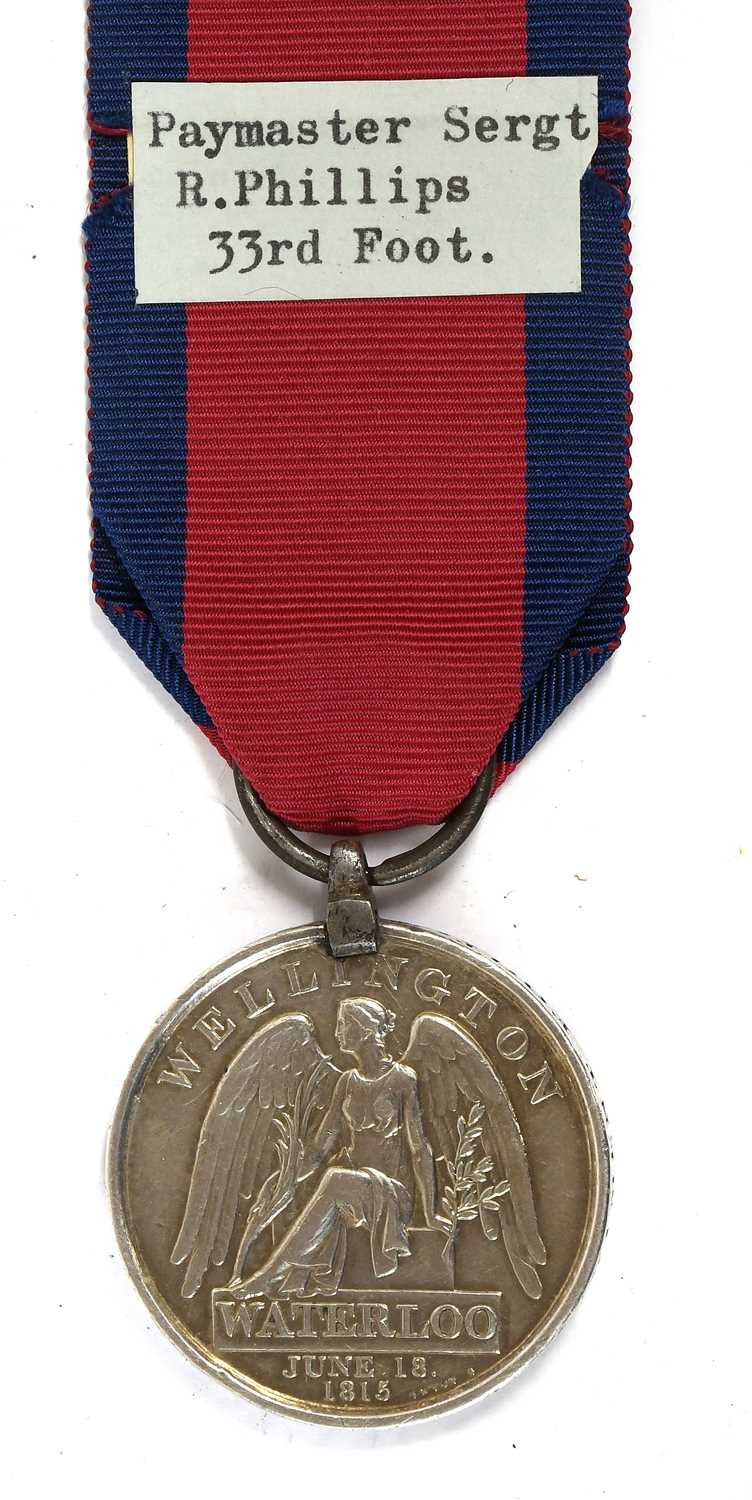 Lot 142 - A Waterloo Medal, 1815, awarded to