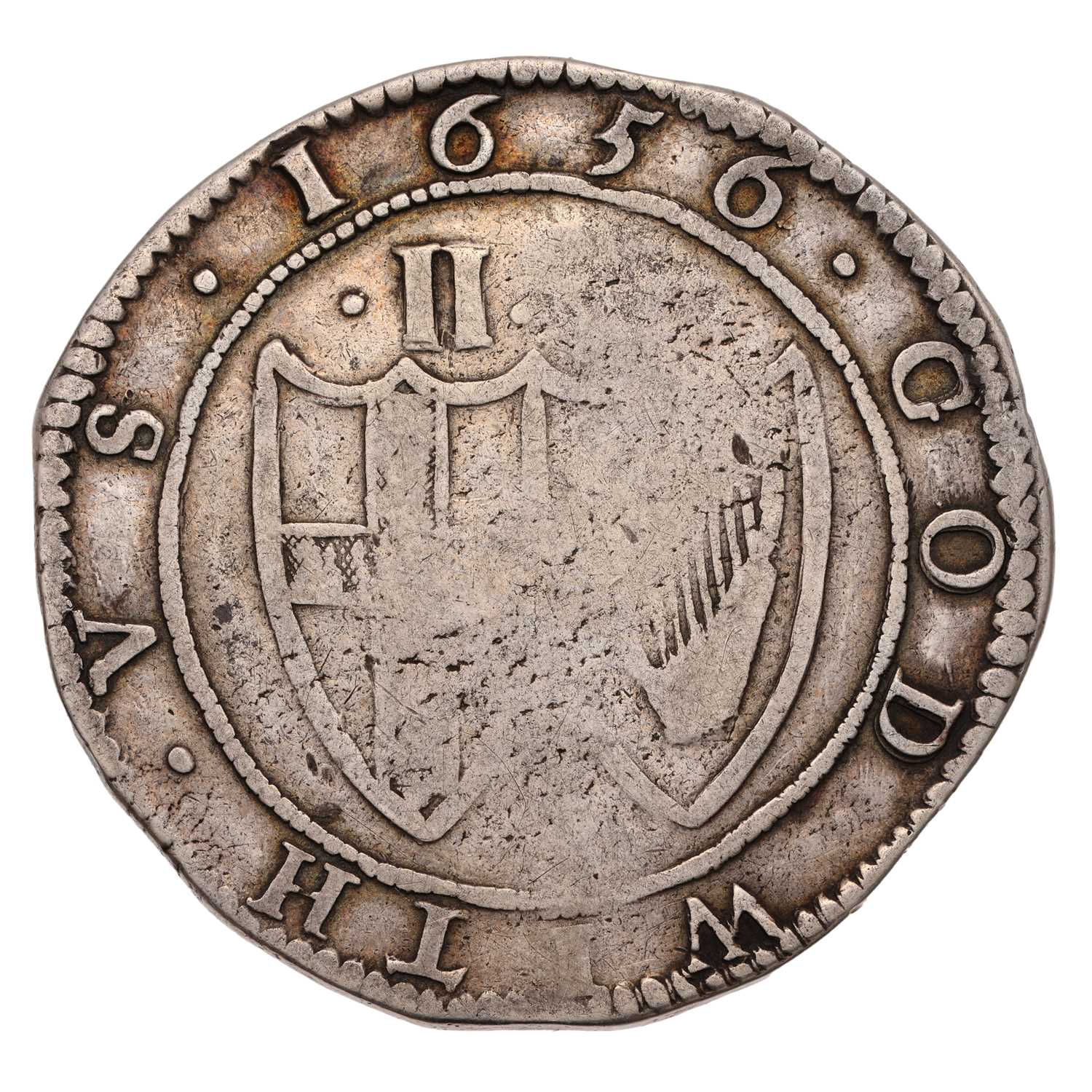Commonwealth, Halfcrown 1656, mm. sun on obverse only,