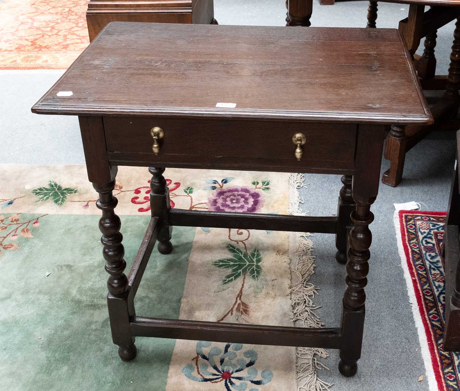 Lot 1323 - A 18th Century Oak Side Table, with single