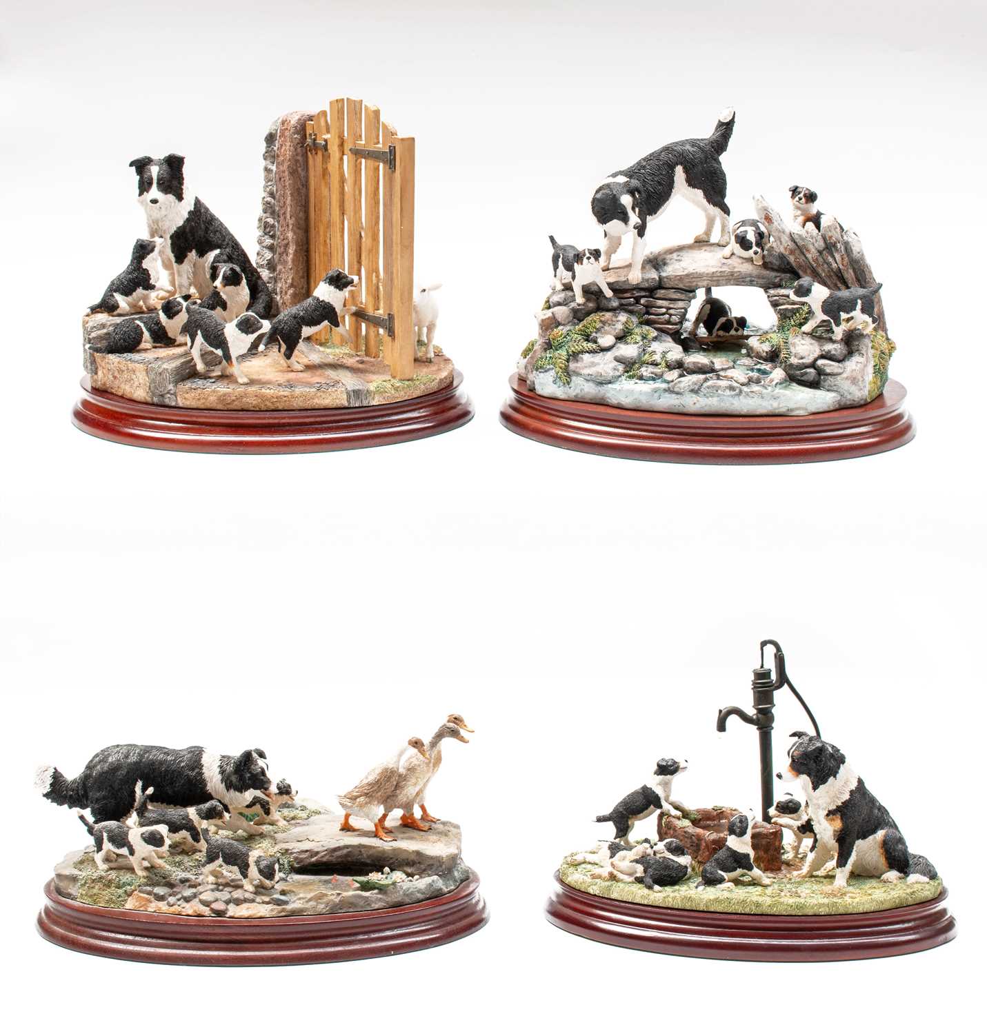 Lot 66 - Border Fine Arts Collie Models Comprising:
