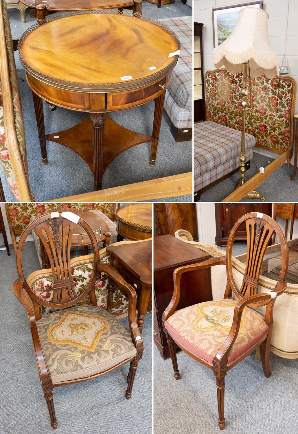 Lot 1218 - A Reproduction Circular Centre Table, with