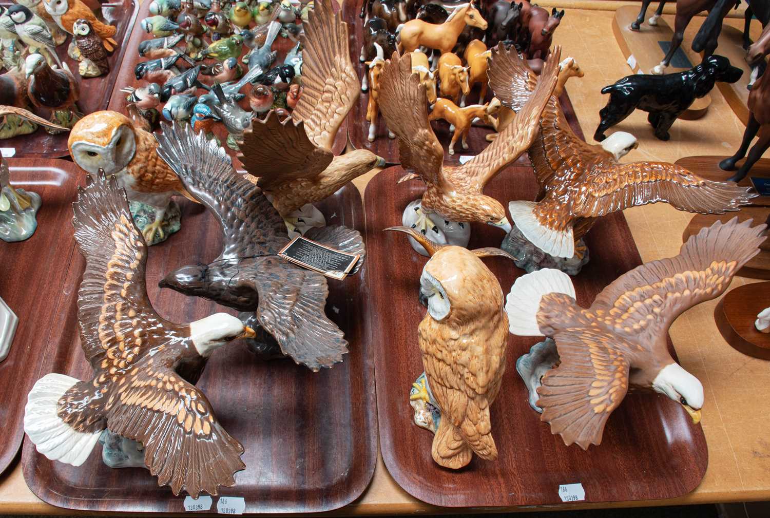 Lot 276 - Beswick Birds, comprising Golden Eagles,