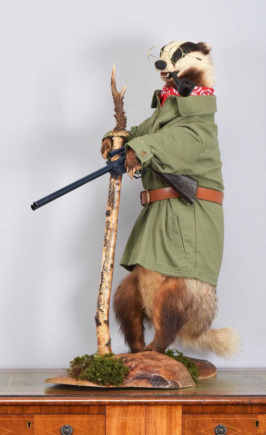 Anthropomorphic Taxidermy: A European Badger Stalker