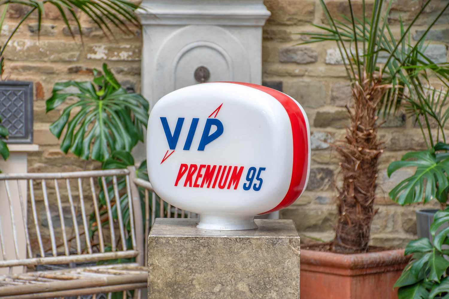 Lot 672 - VIP PREMIUM 95: An Opaque Glass Petrol Pump