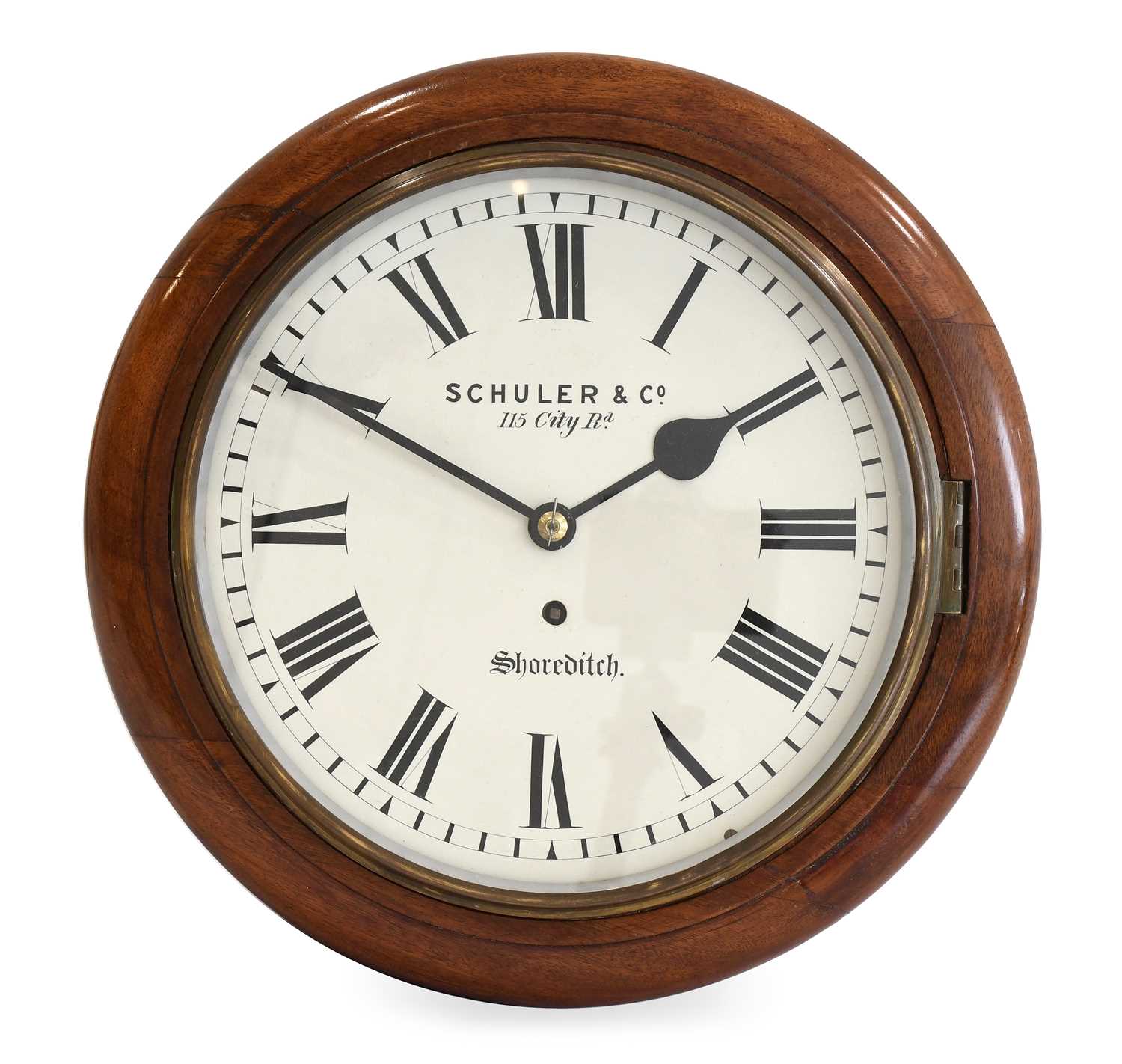 Lot 221 - A Mahogany Wall Timepiece, signed Schuler
