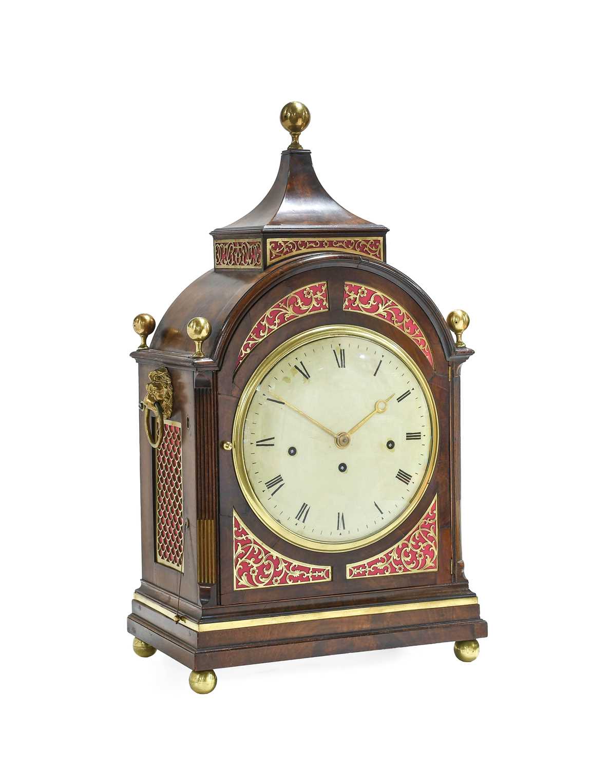 Lot 304 - A Mahogany Chiming Table Clock, Signed Willm