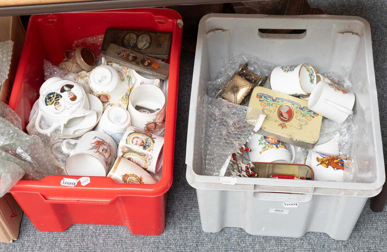 Lot 465 - Two Boxes of Royal Commemorative Memorabilia,