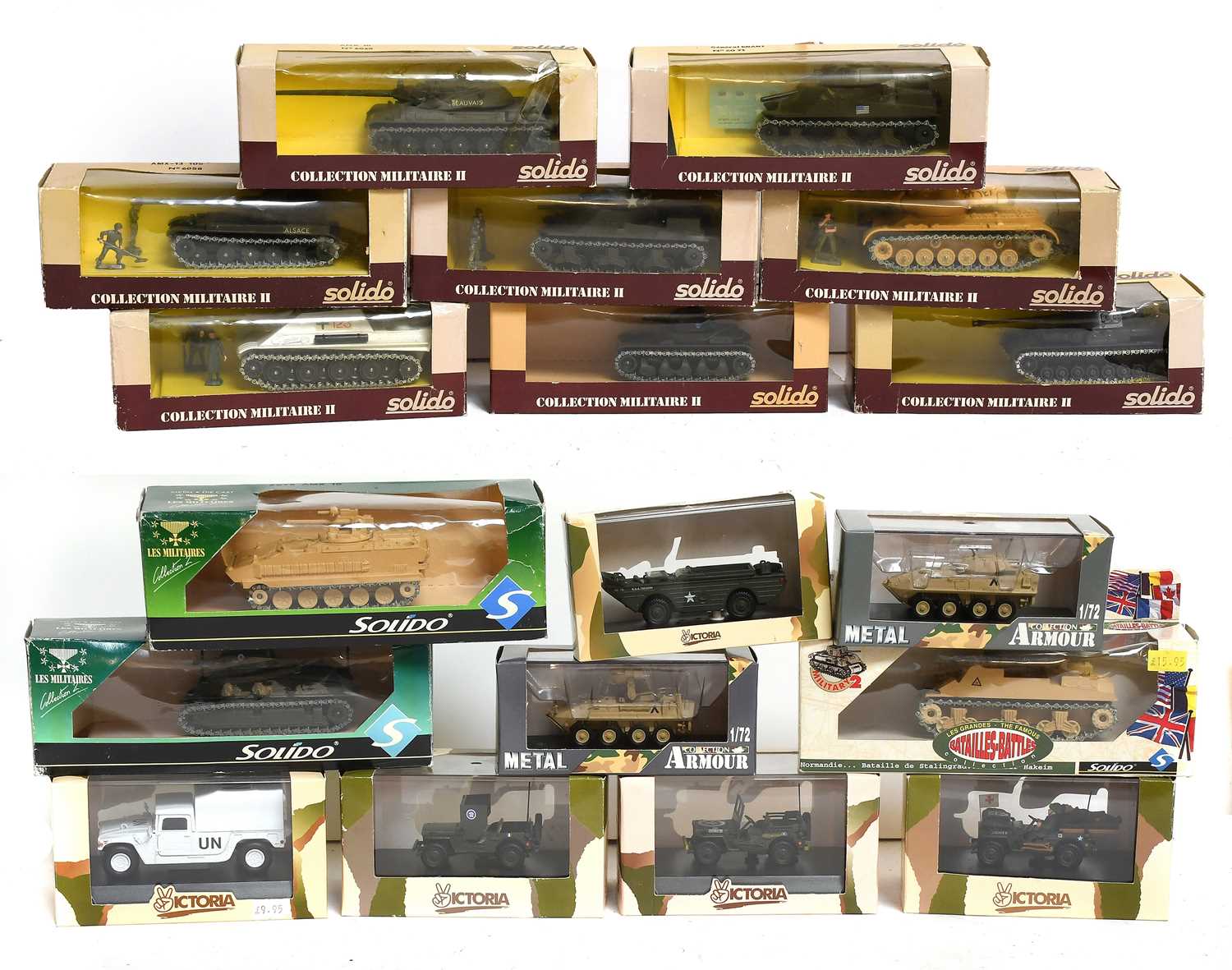 Lot 3387 - Solido Military Eleven Assorted Models