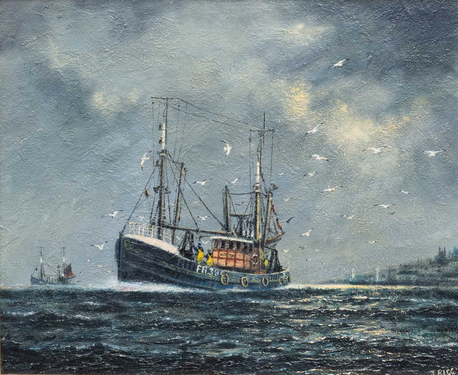 Lot 133 - Jack Rigg (1927-2023) Return from fishing