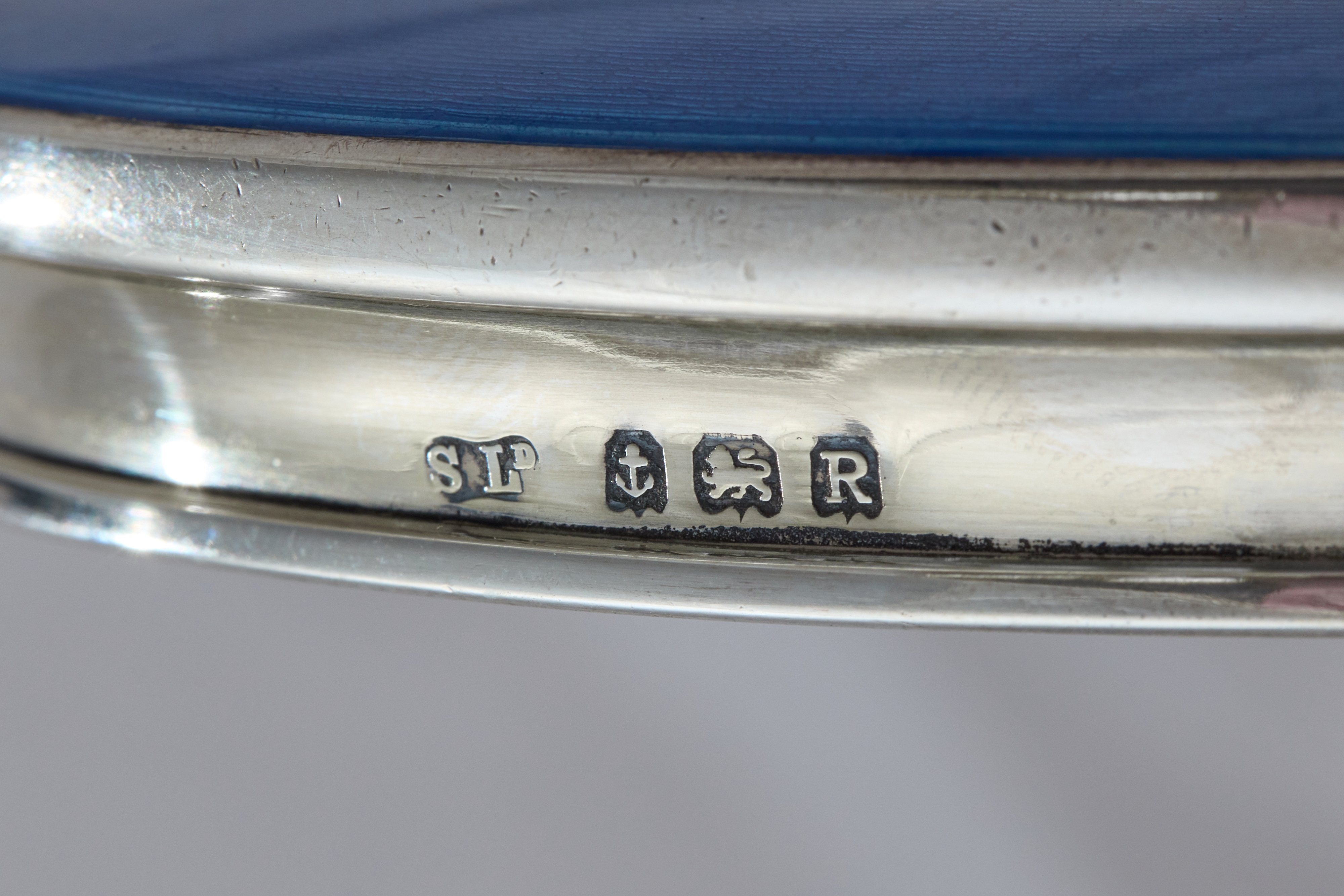 Lot 412 - A George V Silver and Enamel-Mounted