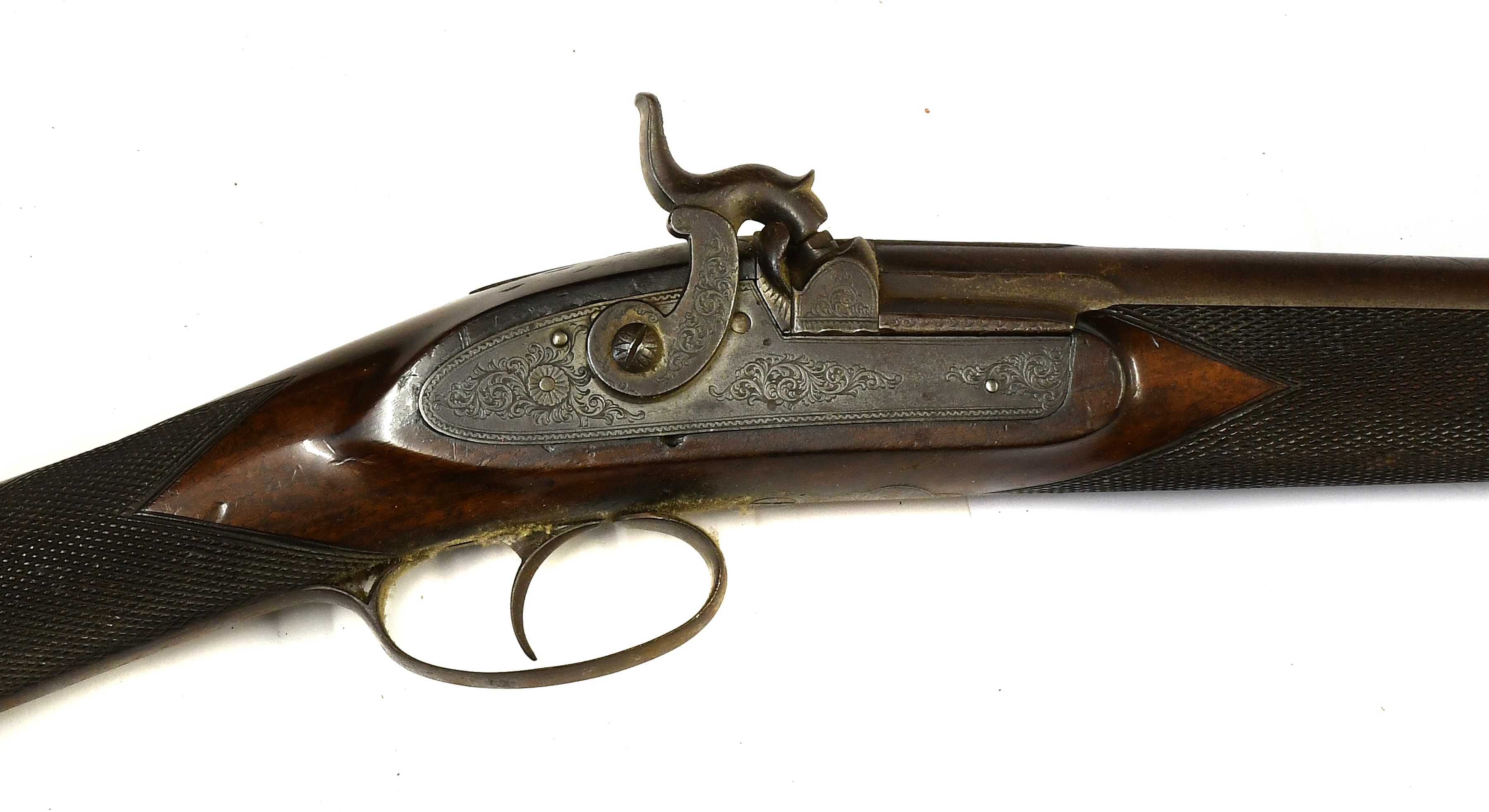 Lot 351 - A 19th Century 12 Bore Side by Side Double