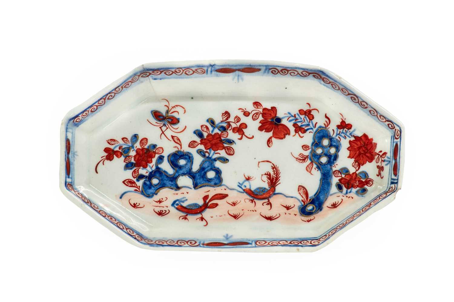 Lot 19 - A Lowestoft Porcelain Spoon Tray, circa 1780,