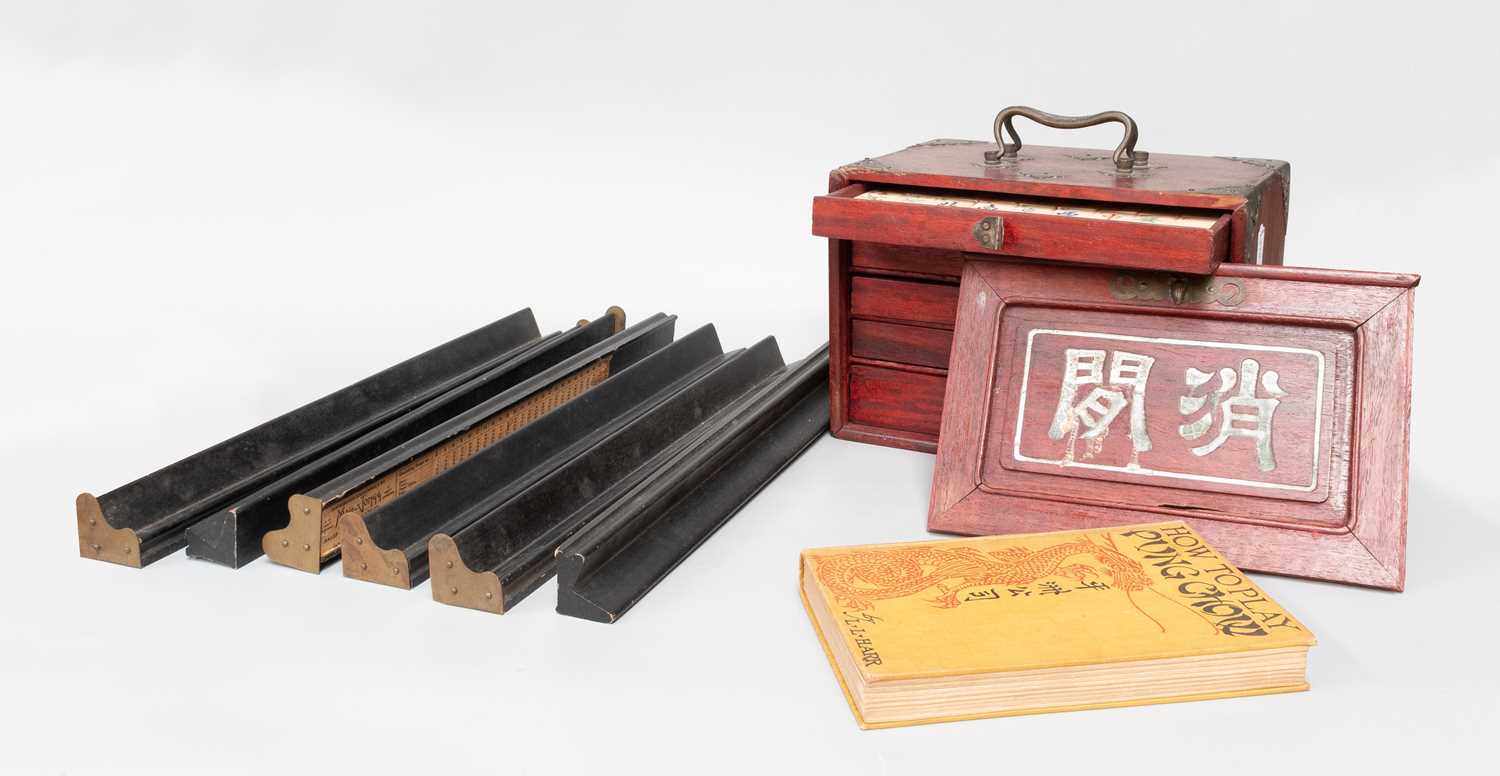 Lot 56 - A Cased Mahjong Set, together with stands and