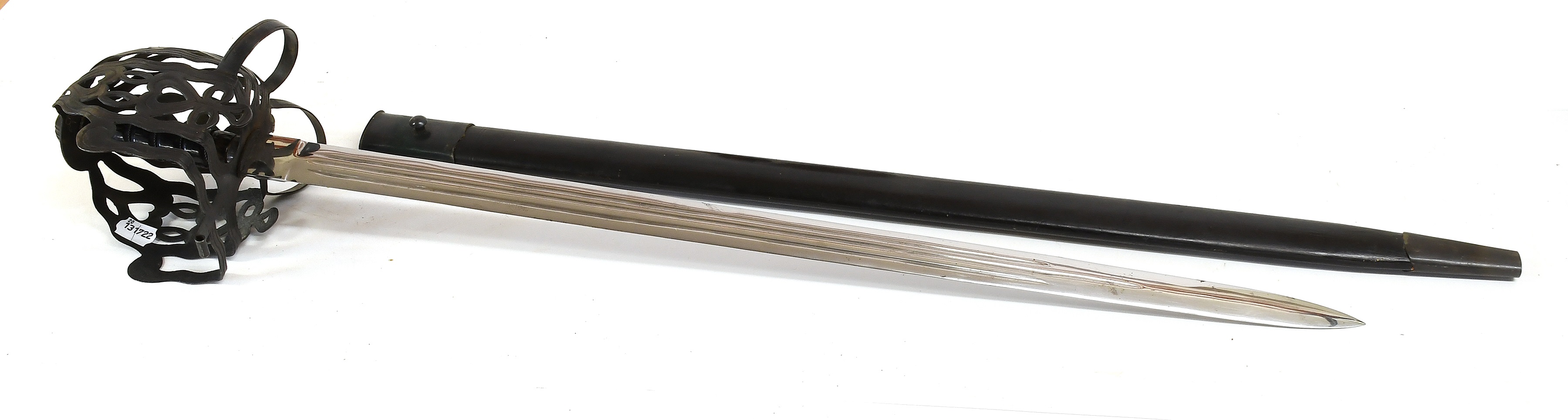 Lot 312 - A Copy of a Basket Hilt Broadsword, with