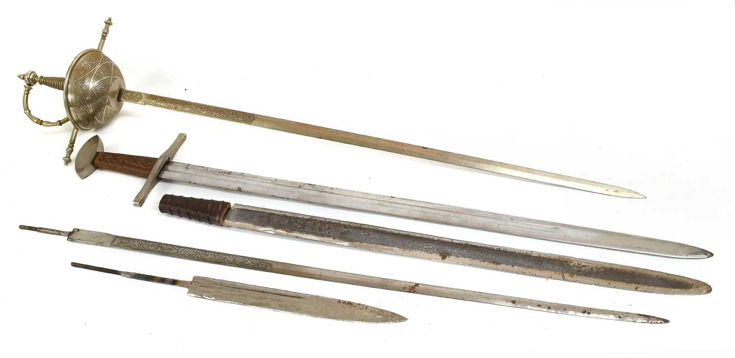 Lot 317 - Five Reproduction Swords, comprising a