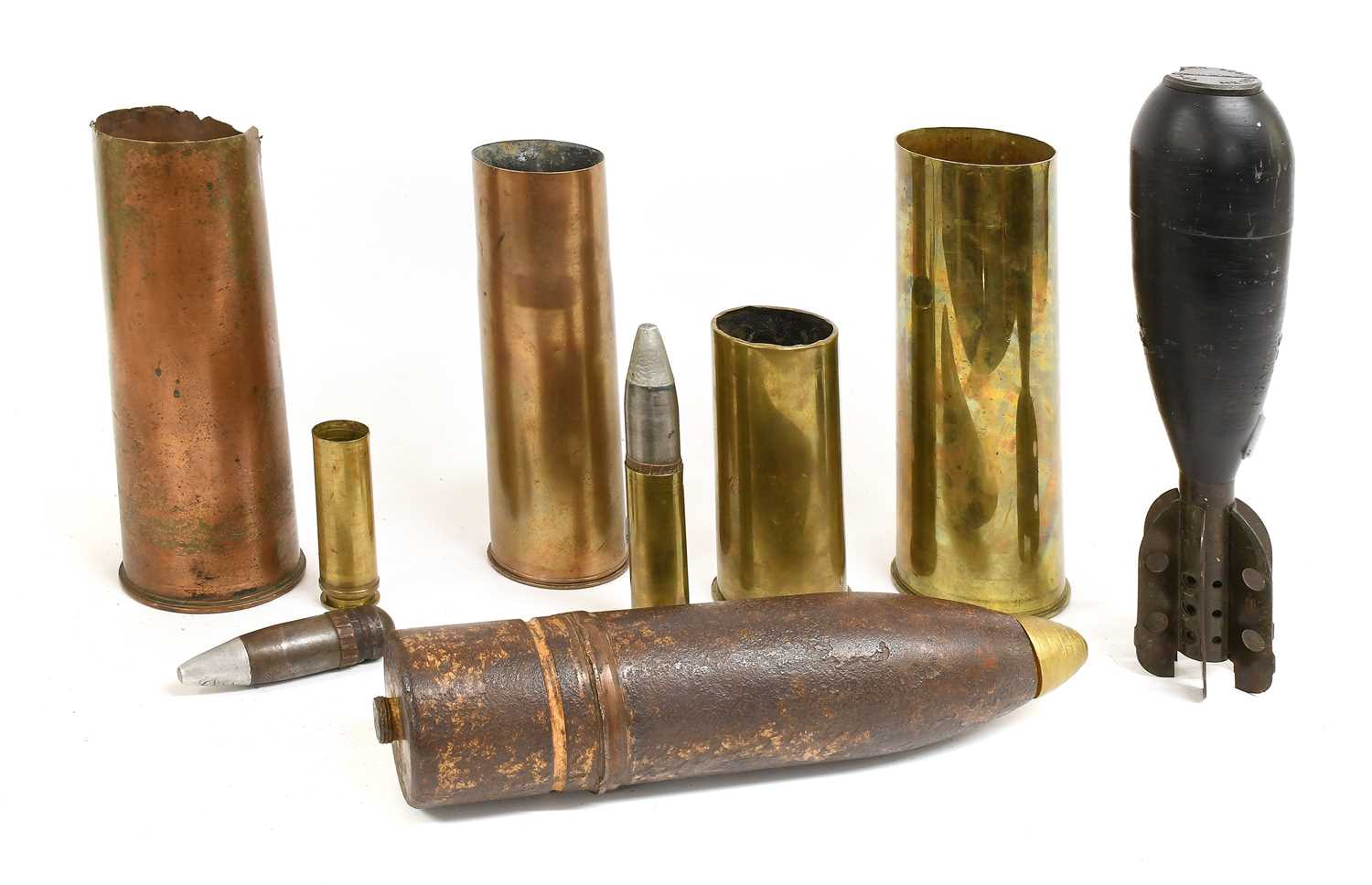 Lot 232 - Eight Pieces of Inert Ordnance :- a US 75mm
