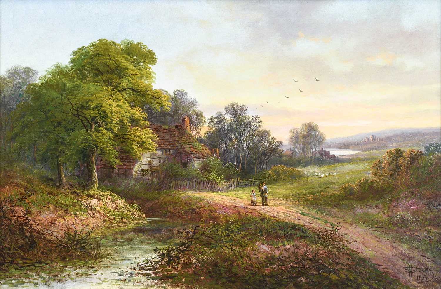 Lot 380 - William Stone (1814-1913) "Homeward Bound"