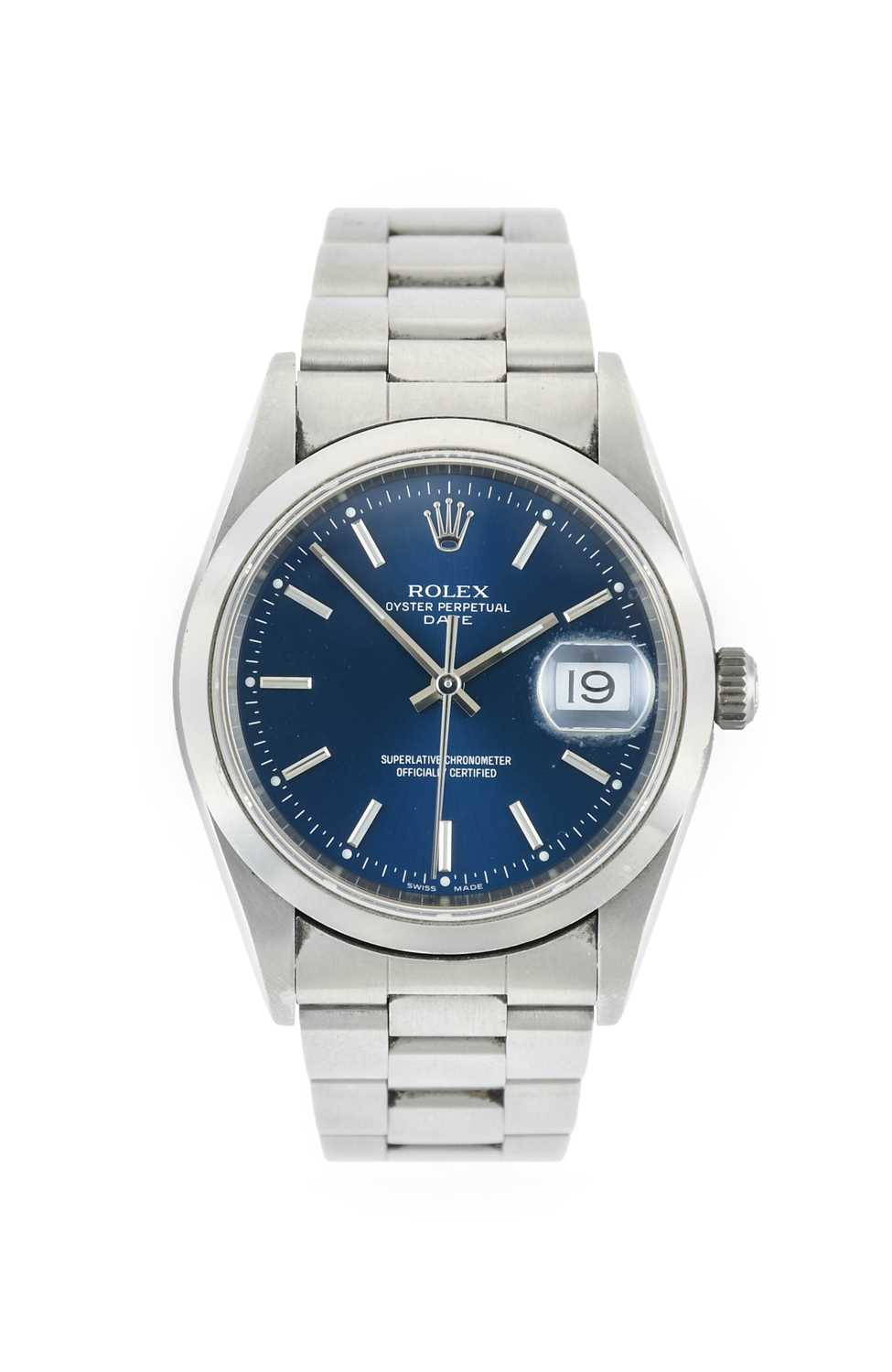 Lot 2346 - Rolex: A Stainless Steel Automatic Calendar