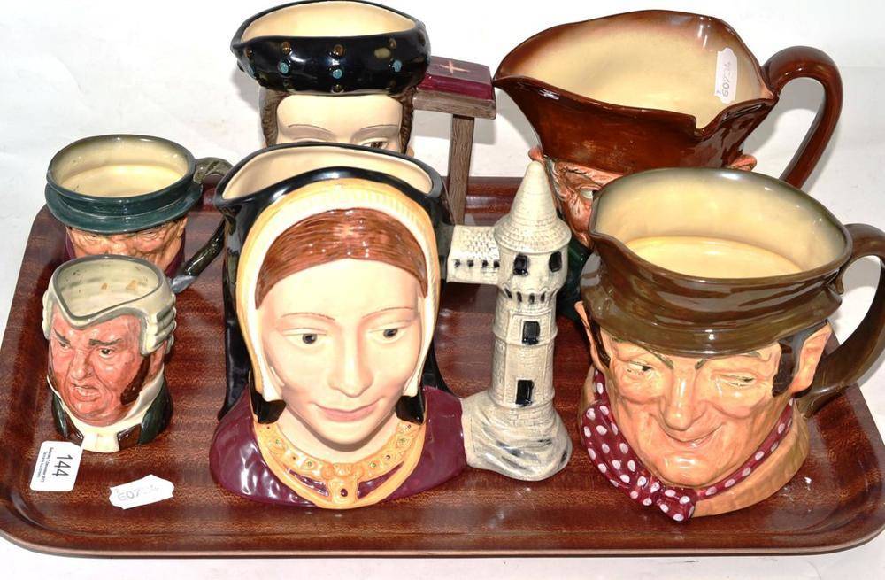 Lot 144 - Four large Royal Doulton character jugs; Old