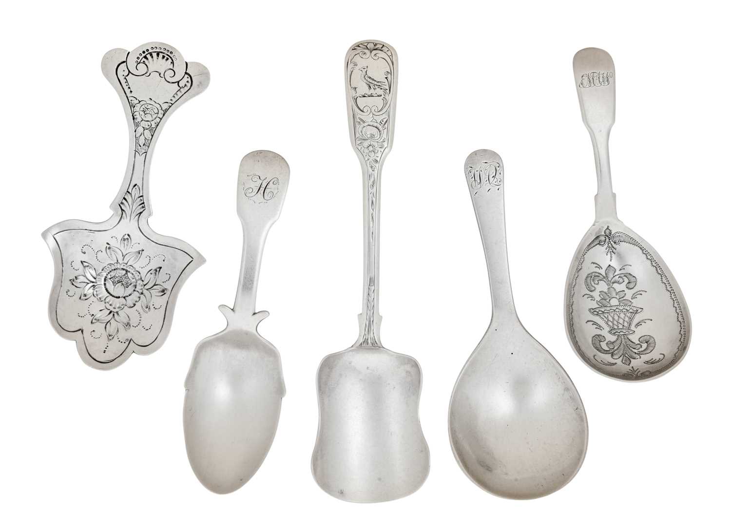 Lot 17 - Five Various George III and George IV Silver