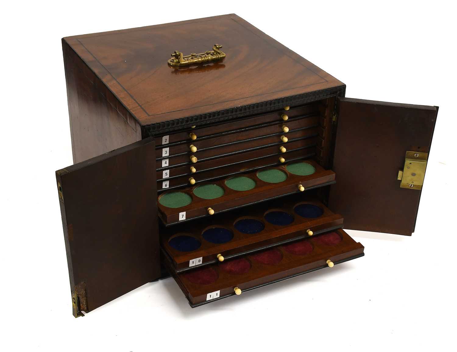 Lot 498 - A 19th Century Coin Collectors' Cabinet,