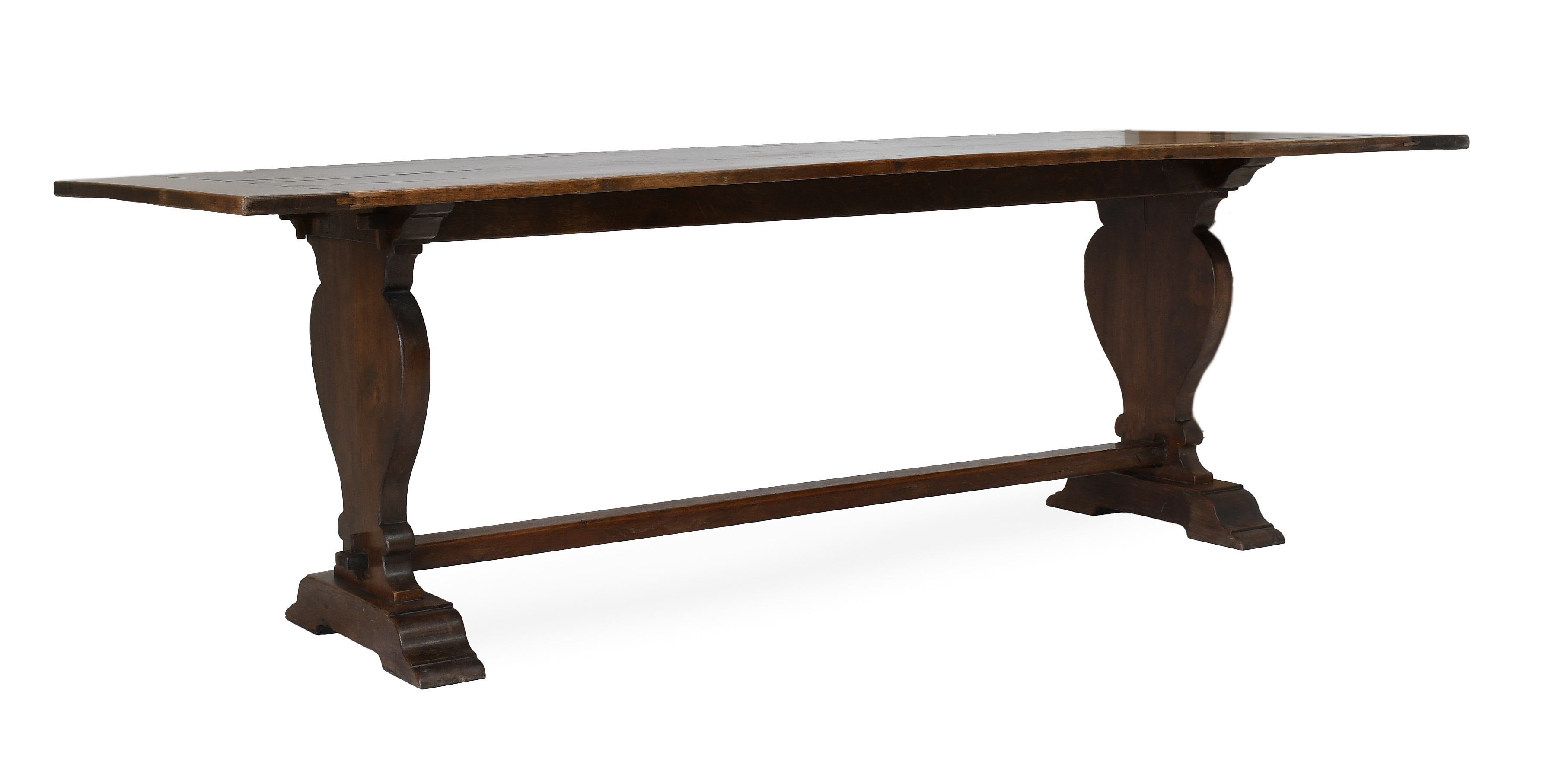 Lot 499 - An Oak Refectory-Style Dining Table, the