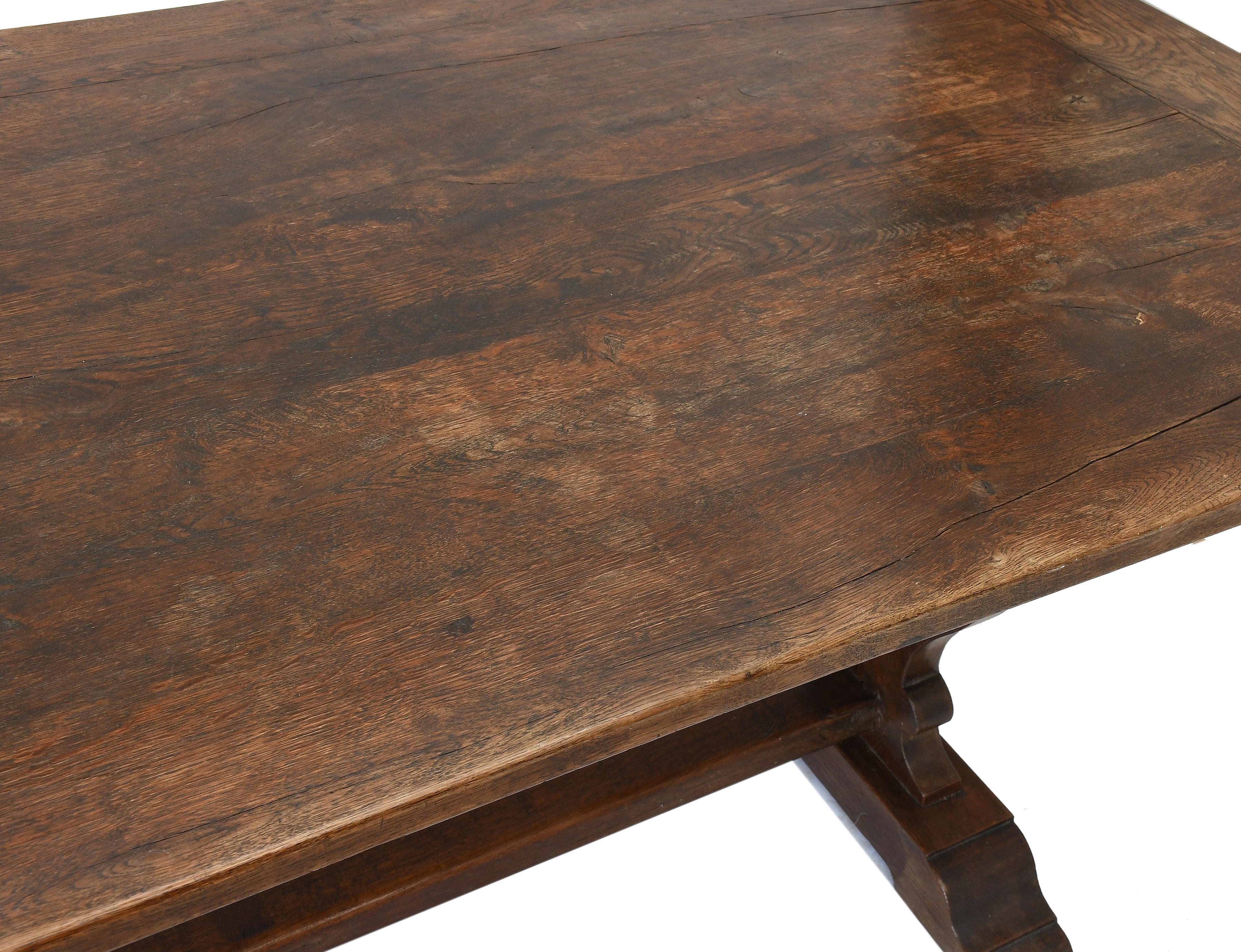 Lot 499 - An Oak Refectory-Style Dining Table, the