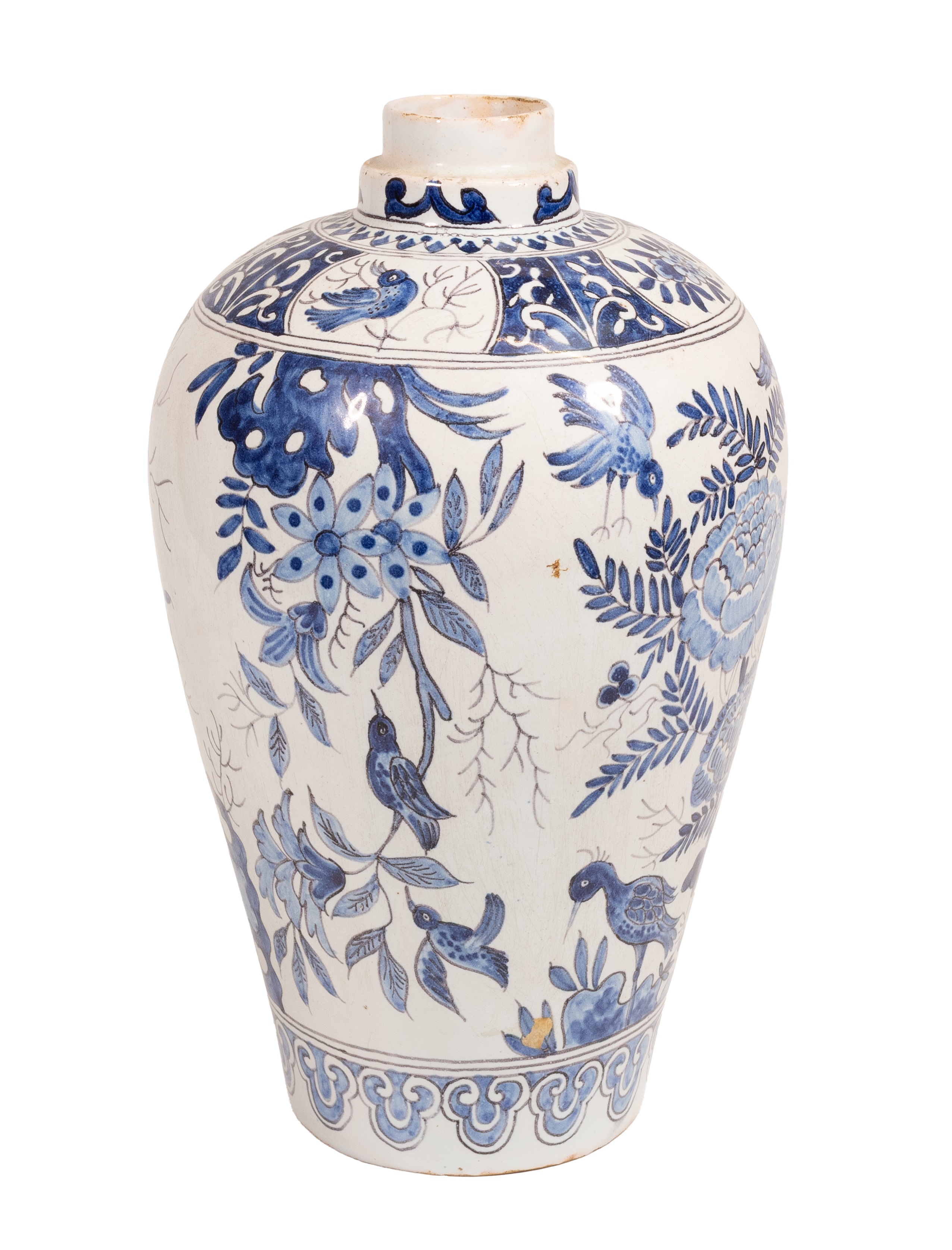 Lot 135 - A Dutch Delft Jar, 18th century, high