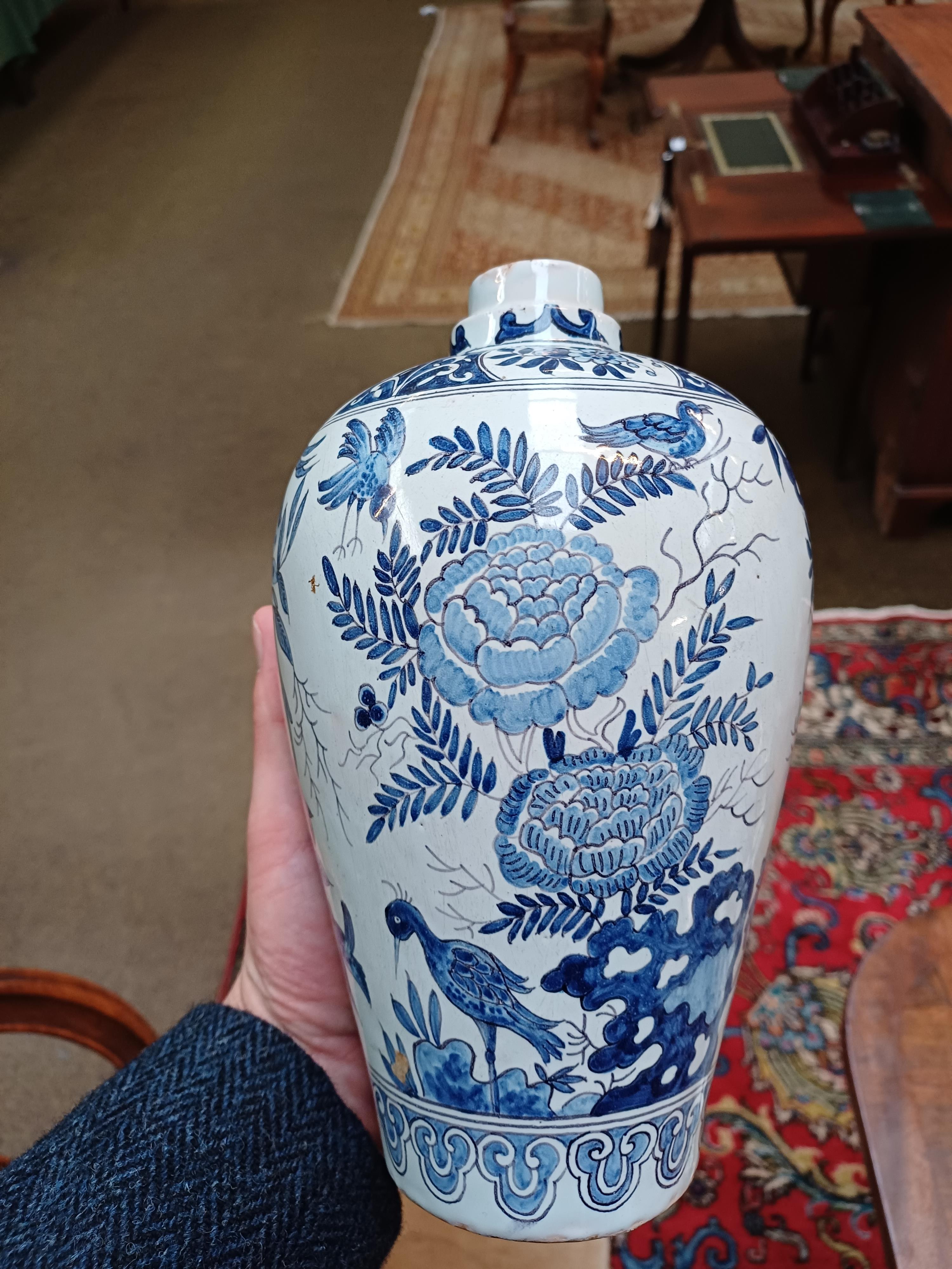 Lot 135 - A Dutch Delft Jar, 18th century, high