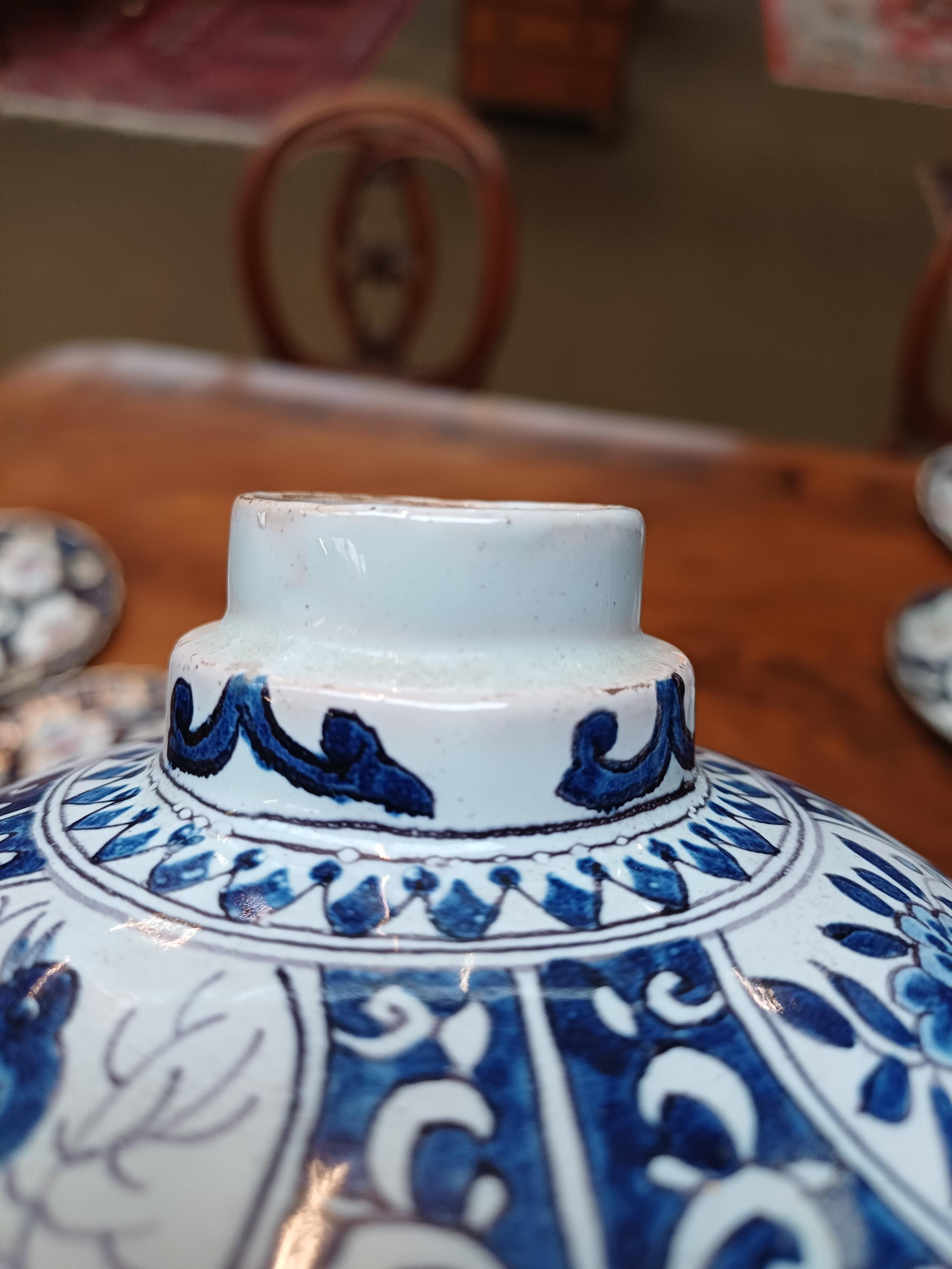 Lot 135 - A Dutch Delft Jar, 18th century, high