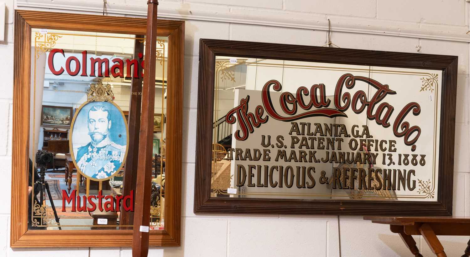 Lot 1232 - Two Reproduction Advertising Mirrors,