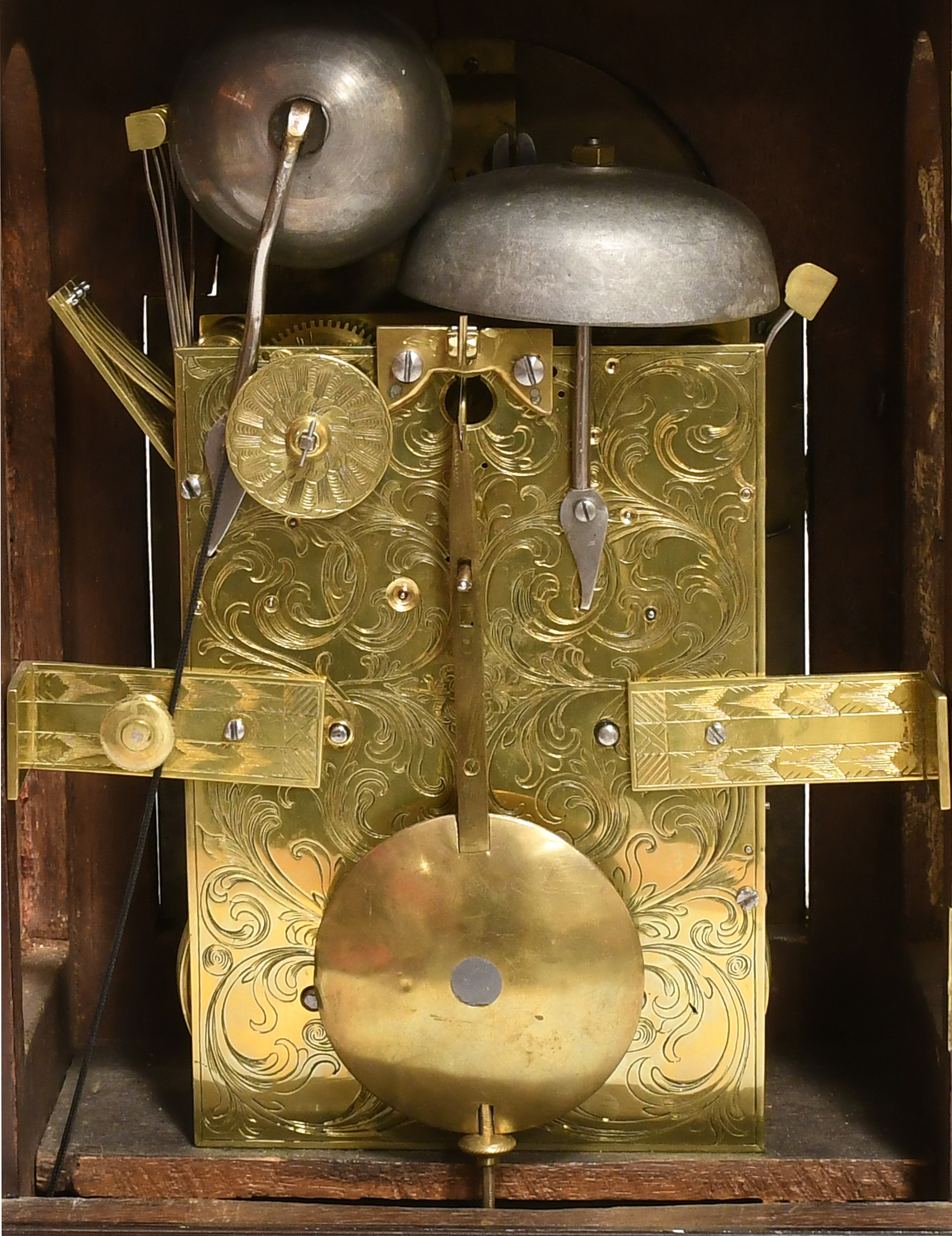 Lot 470 - A Mahogany Pull Quarter Repeat Striking