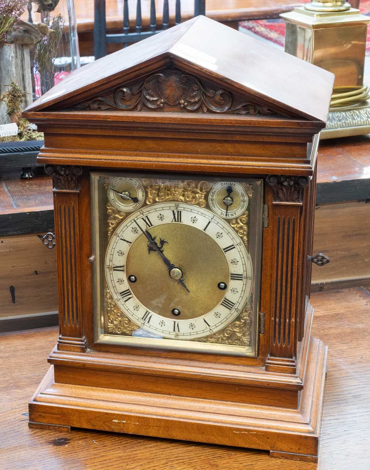 Lot 376 - A Mahogany Chiming Table Clock, circa 1890,